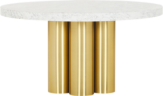 White brass dining table store